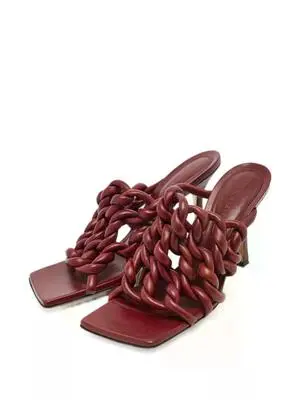 Bottega Veneta Rope Detail Square Toe Stiletto Sandals