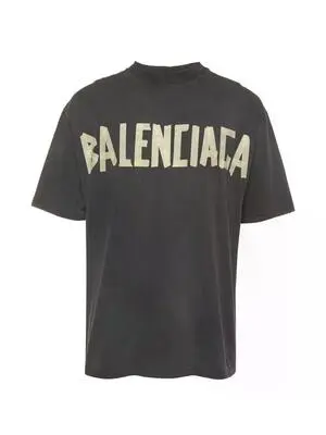 Balenciaga Logo Tape Distressed T-shirt