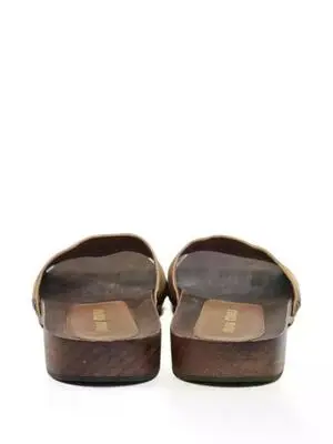 Miu Miu Studded Leather Clogs