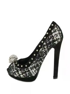 Alexander McQueen Skull Peep-toe Pumps