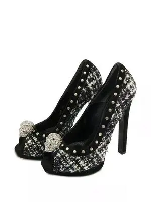 Alexander McQueen Skull Peep-toe Pumps