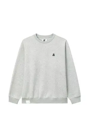 Izzue Logo-patch Crew-neck Sweater - Grey