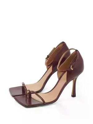 Bottega Veneta Square-toe Ankle-strap High Stiletto Sandals