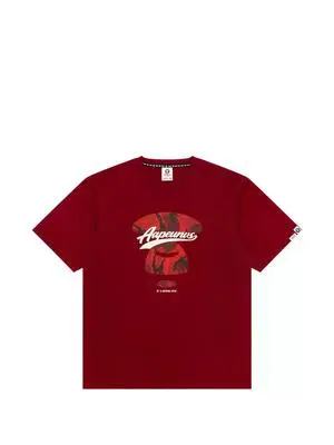 AAPE BY *A BATHING APE Moonface-print Cotton T-shirt