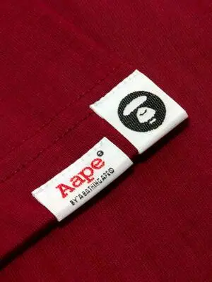 AAPE BY *A BATHING APE Moonface-print Cotton T-shirt