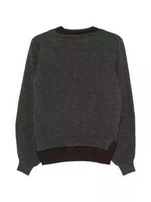 MANZONI 24 Layered V-neck Sweater - Grey