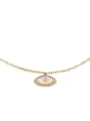 SYDNEY EVAN Evil Eye Opal And Diamond Necklace