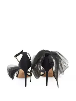 JIMMY CHOO Aveline Asymmetric Bow Sandals
