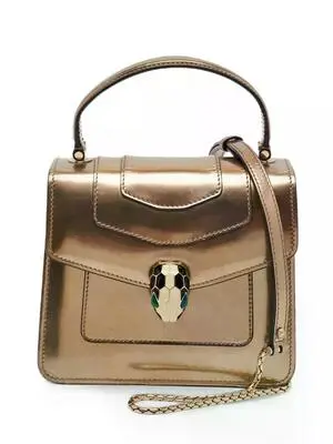 BVLGARI Bvlgari Serpenti Forever Leather Tote Bag Brown