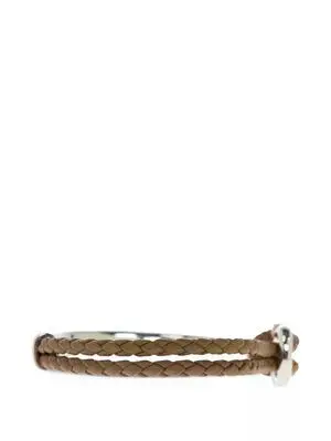 FERRAGAMO Gancini Braided-leather Bracelet