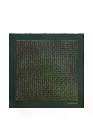 Ralph Lauren Purple Label Paisley-print Silk Pocket Square - Green