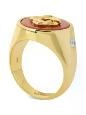 Casablanca Jasper Signet Ring - Gold