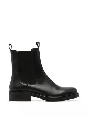 SERGIO MORETTI FIRENZE Elasticated-panel Pull-tab Ankle Boots - Black