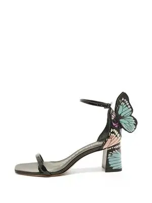 SOPHIA WEBSTER Evangeline Leather Ankle-strap Sandals - Black