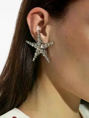 Alessandra Rich Crystal-embellished Star-shaped Earrings