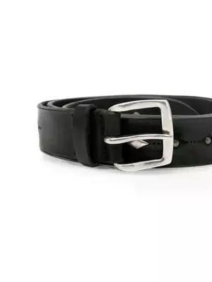 Orciani Studded Leather Belt - Black