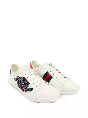 Gucci Web Accent Crystal-embellished Sneakers