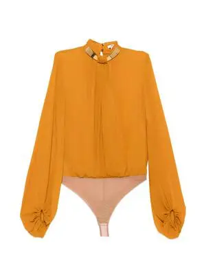 Elisabetta Franchi Tone Hardware High Neck Blouse