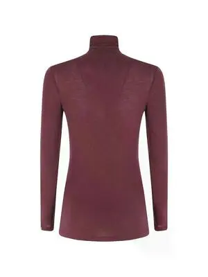 NISSA Lyocell Wool-blend Turtleneck Top