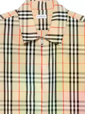 Burberry Check-pattern Zip-fastening Overshirt