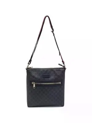Gucci Gg Supreme Night Courier Messenger Bag - Black