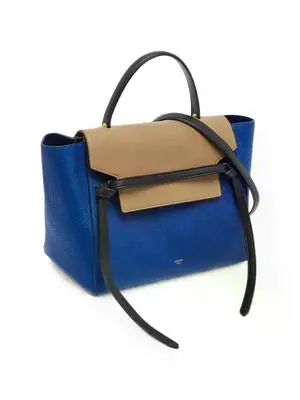 Celine 2015 Mini Belt Leather Tote Bag - Blue
