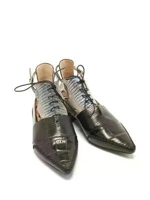 Dior Nomade Croc-embossed Ankle Boots