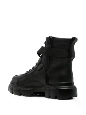 SERGIO MORETTI FIRENZE Buckle-fastening Panelled Ankle Boots - Black