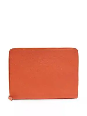 Fendi Zip-around Leather Pouch - Orange