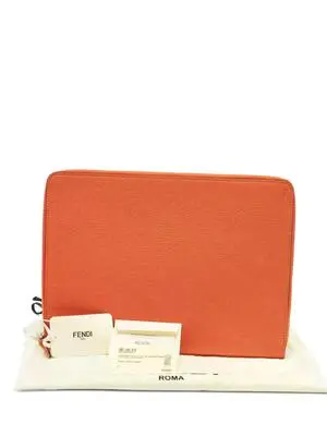 Fendi Zip-around Leather Pouch