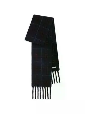 Burberry Narrow-cut Checkered Alpaca Blend Scarf