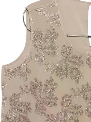 Marina Rinaldi Gioiosa Sequin-embellished Sleeveless Top