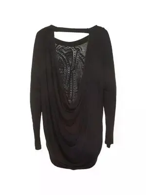 Roberto Cavalli Open Back Draped Sweater