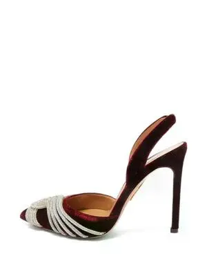 AQUAZZURA Gatsby Embellished Slingback Pumps