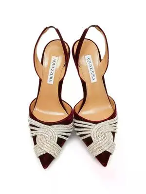 AQUAZZURA Gatsby Embellished Slingback Pumps