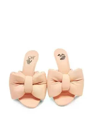 Off-White Padded Bow Heeled Sandals