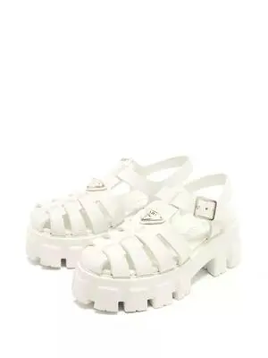 Prada Monolith Platform Sandals - White