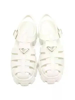 Prada Monolith Platform Sandals - White