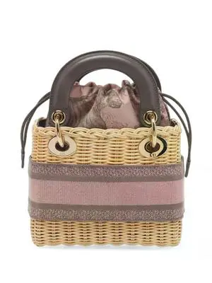 Dior 2023 Mini Lady Wicker Tote Bag
