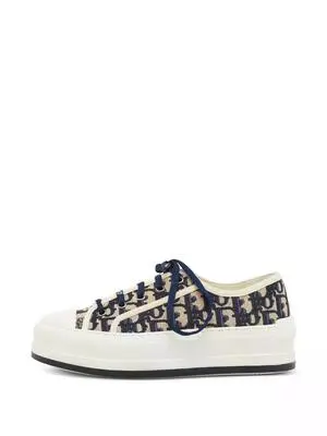 Dior Oblique Jacquard Lace-up Low-top Sneakers - Blue