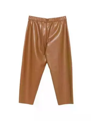 Marina Rinaldi Pagina Elasticated-waistband Cropped Trousers - Brown