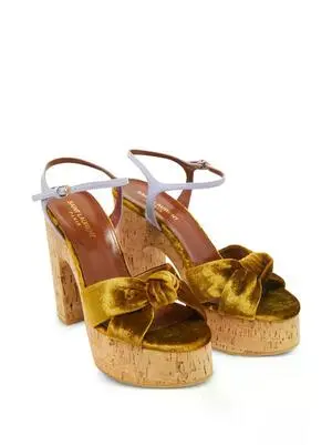 Saint Laurent Bianca Knotted Platform Sandals