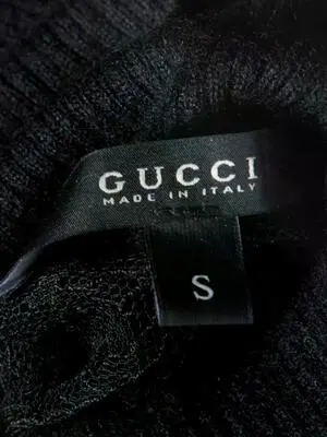 Gucci Ribbed Turtleneck Long Sleeve Sweater