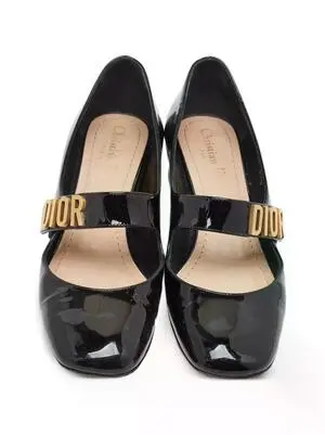 Dior Patent Leather Logo Lettering Pumps