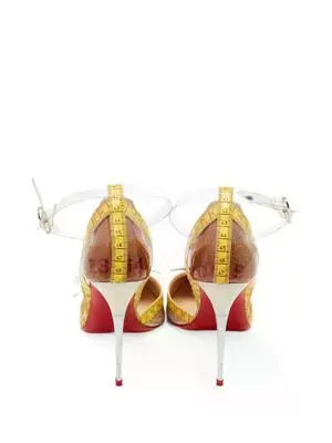 CHRISTIAN LOUBOUTIN Beige Transparent Paneled Pumps