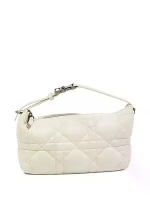 Dior 2022 Medium Travel Nomad Macrocannage Shoulder Bag - White