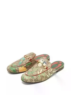 Gucci Princetown Horsebit Detail Mules - Neutrals