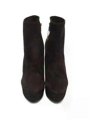 LE SILLA Suede Platform Ankle Boots