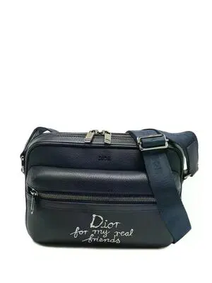 Dior X Hylton Nel 2024 Rider Logo-print Messenger Bag - Blue