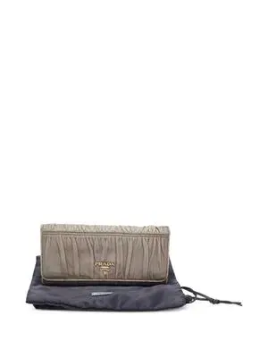Prada Pleated Continental Wallet